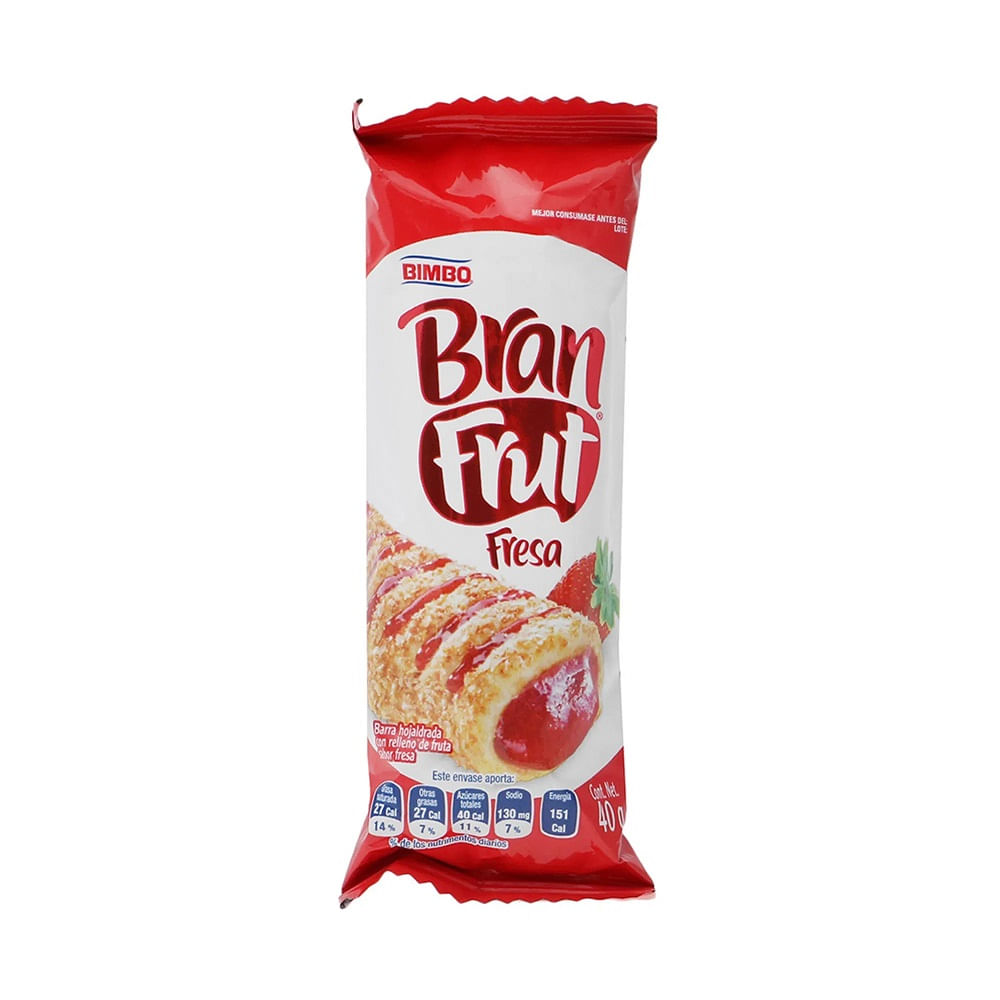 Barra Bran frut sabor fresa 40 g - lagranbodega