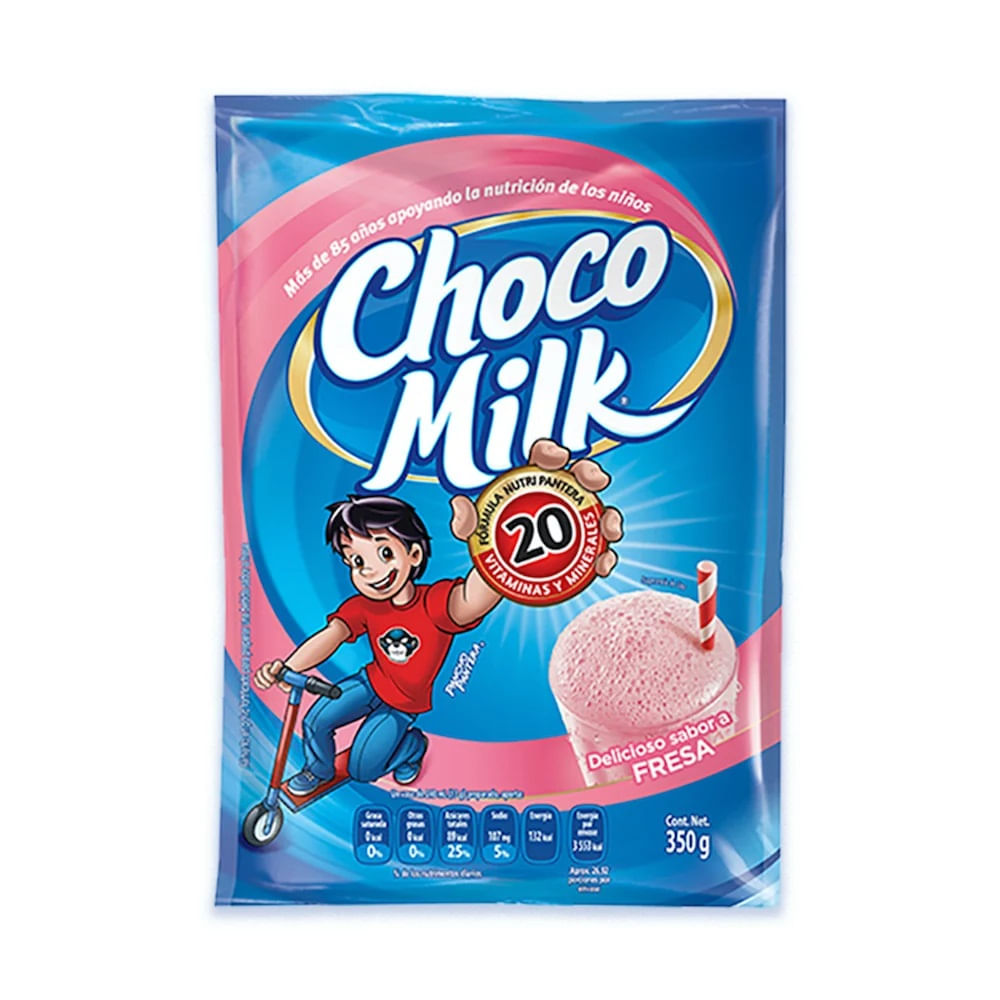 Choco Milk sabor fresa bolsa 350 g - lagranbodega