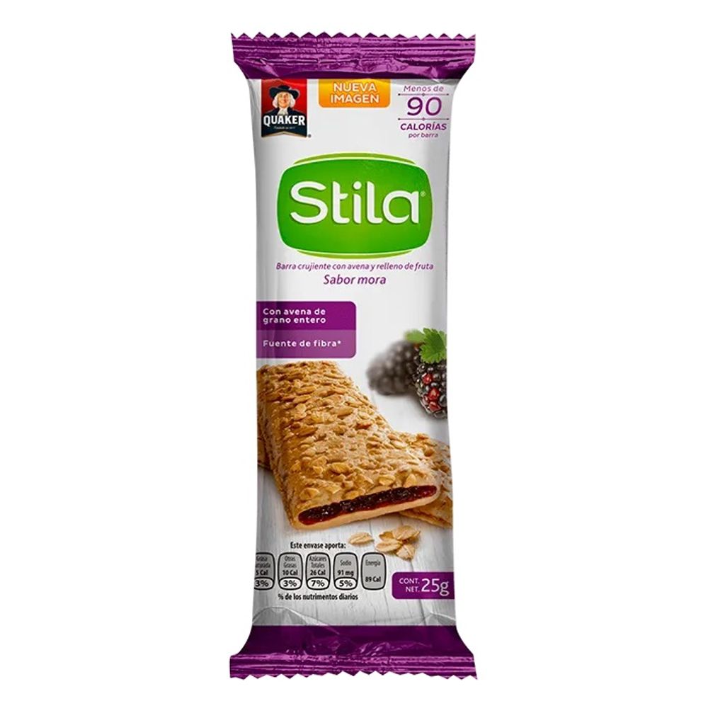 Quaker Stila sabor mora barra de 25 g - lagranbodega